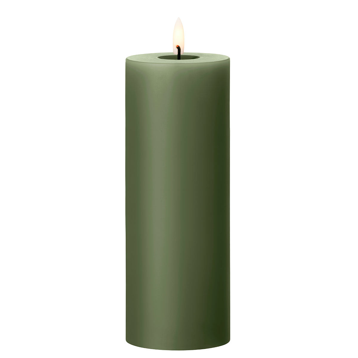 Ester & Erik LED Pillar Candle 20 cm - Green Soil 70 | HUS & HEM – Hus ...