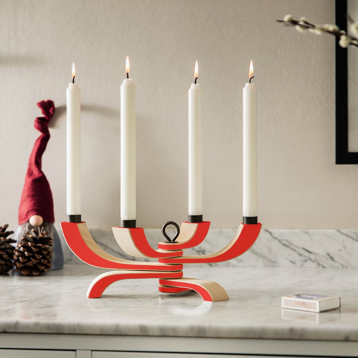 Design House Stockholm Nordic Light Red Candelabra | HUS & HEM – Hus & Hem